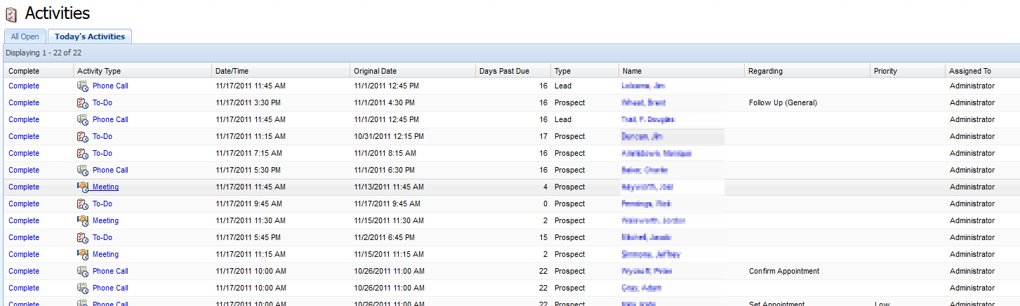 Modifying The Activities Main View Page In The Saleslogix Web Client